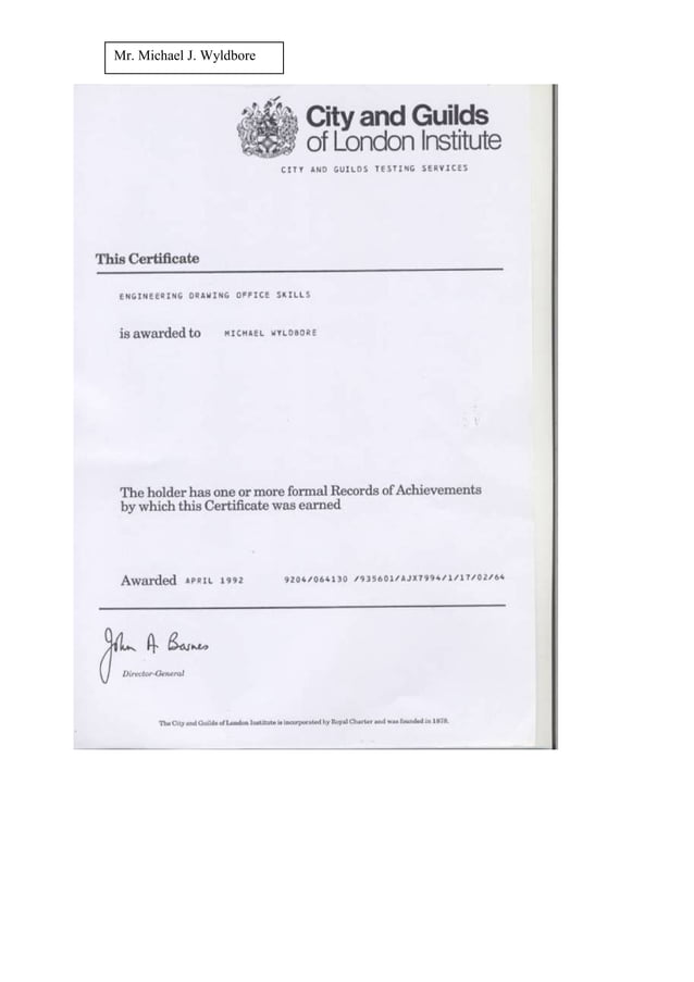 City & Guilds Award Engineering Drawing Office Skills ~ 1990 | PDF