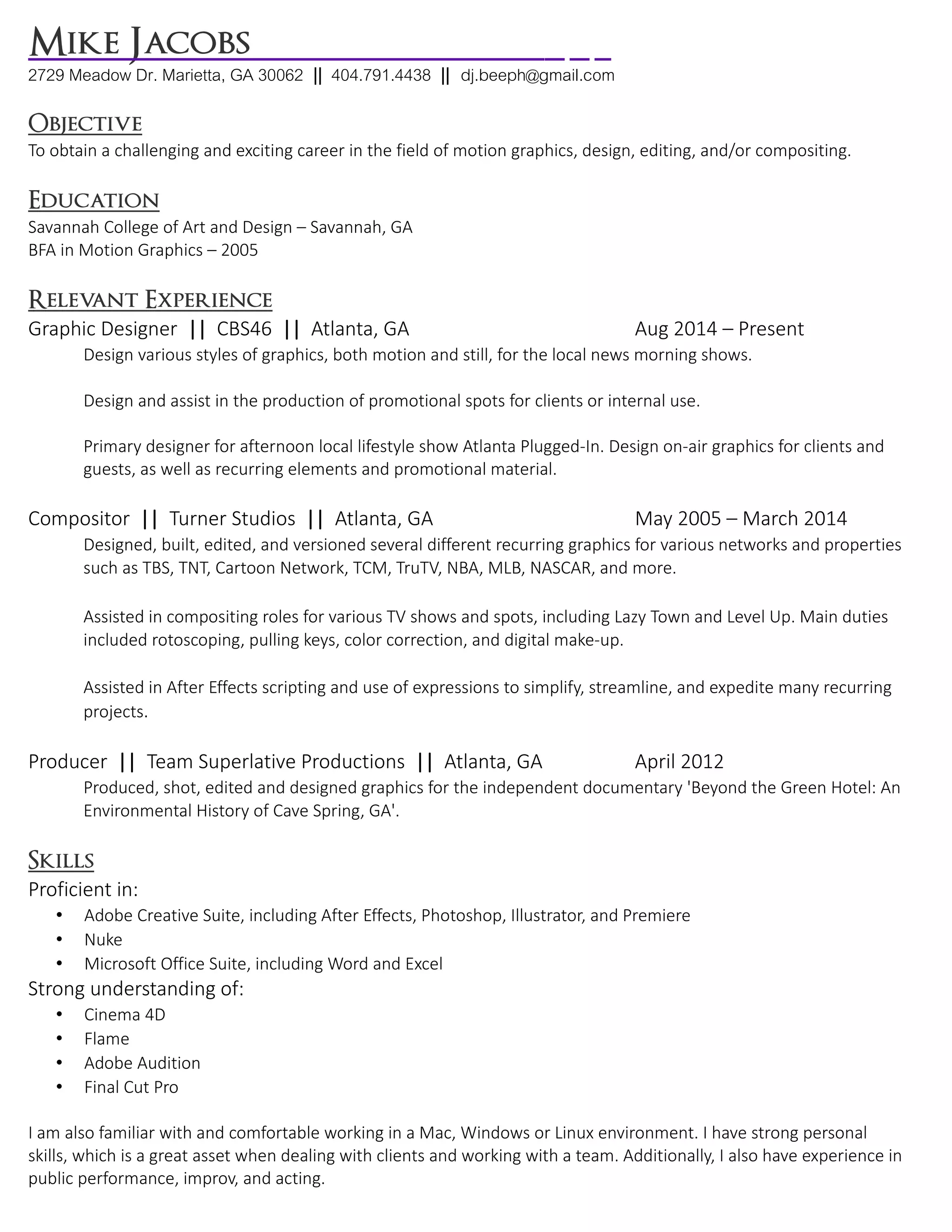 Mike Jacobs Resume | PDF