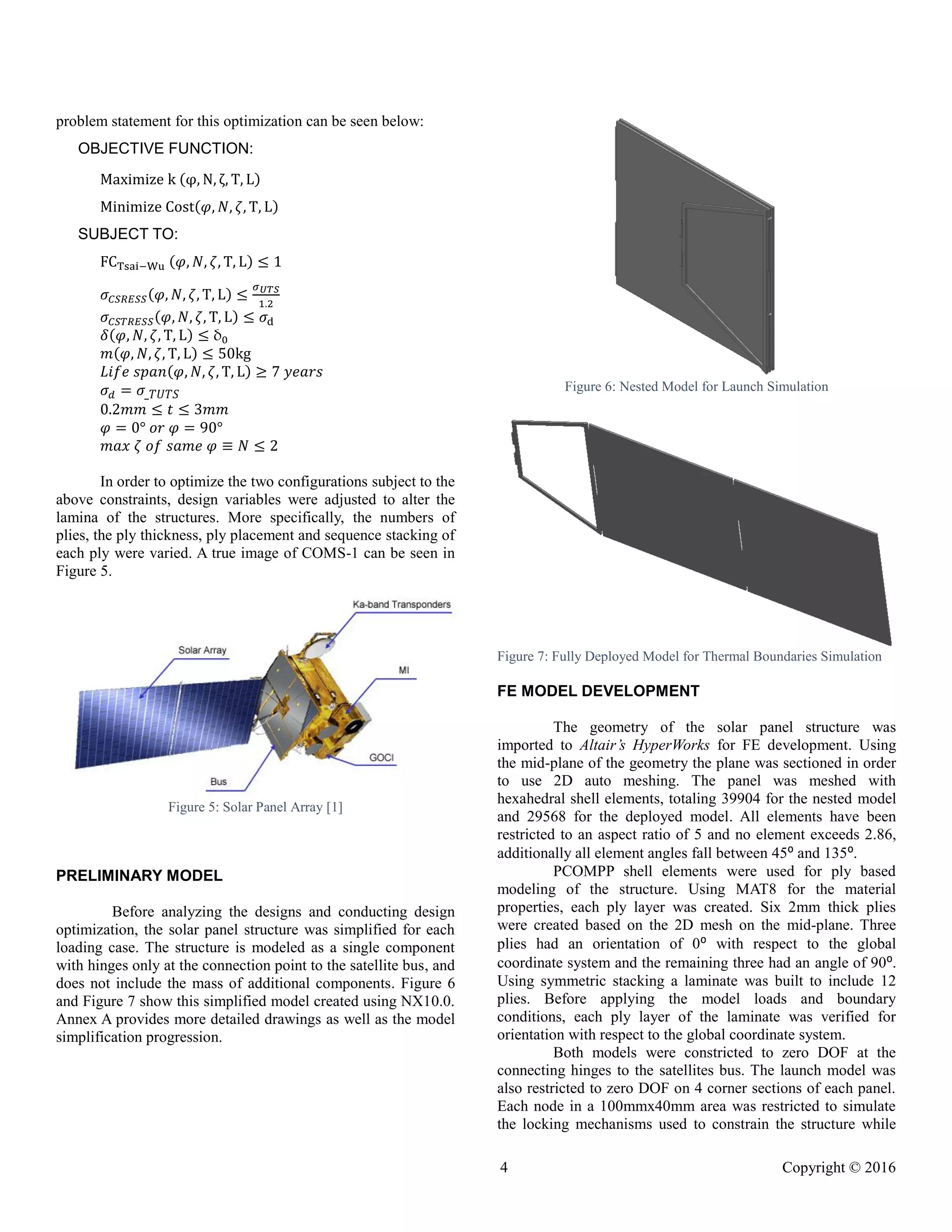 W. Phippen Deisgn Optmization of CFRP Satellite Solar Panel Structures ...