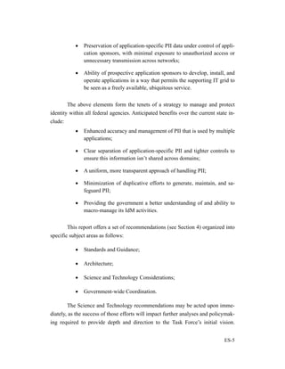 NSTC Identity Management Task Force Report Executive Summary | PDF