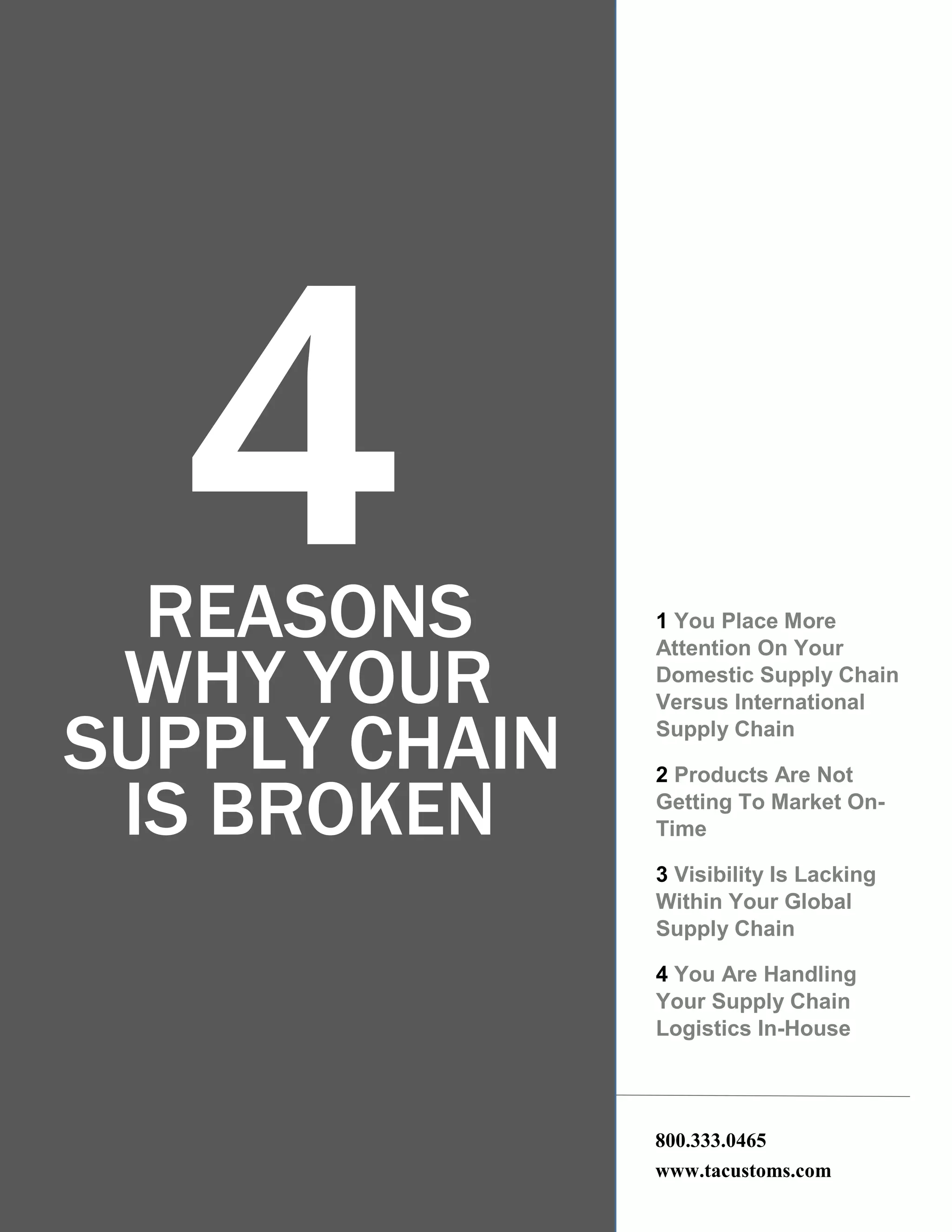 4 Reasons Why Your Supply Chain is Broken_090215_fc | PDF | Logistics ...