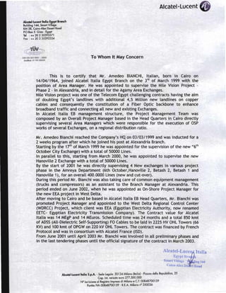 ALCATEL service letter | PDF