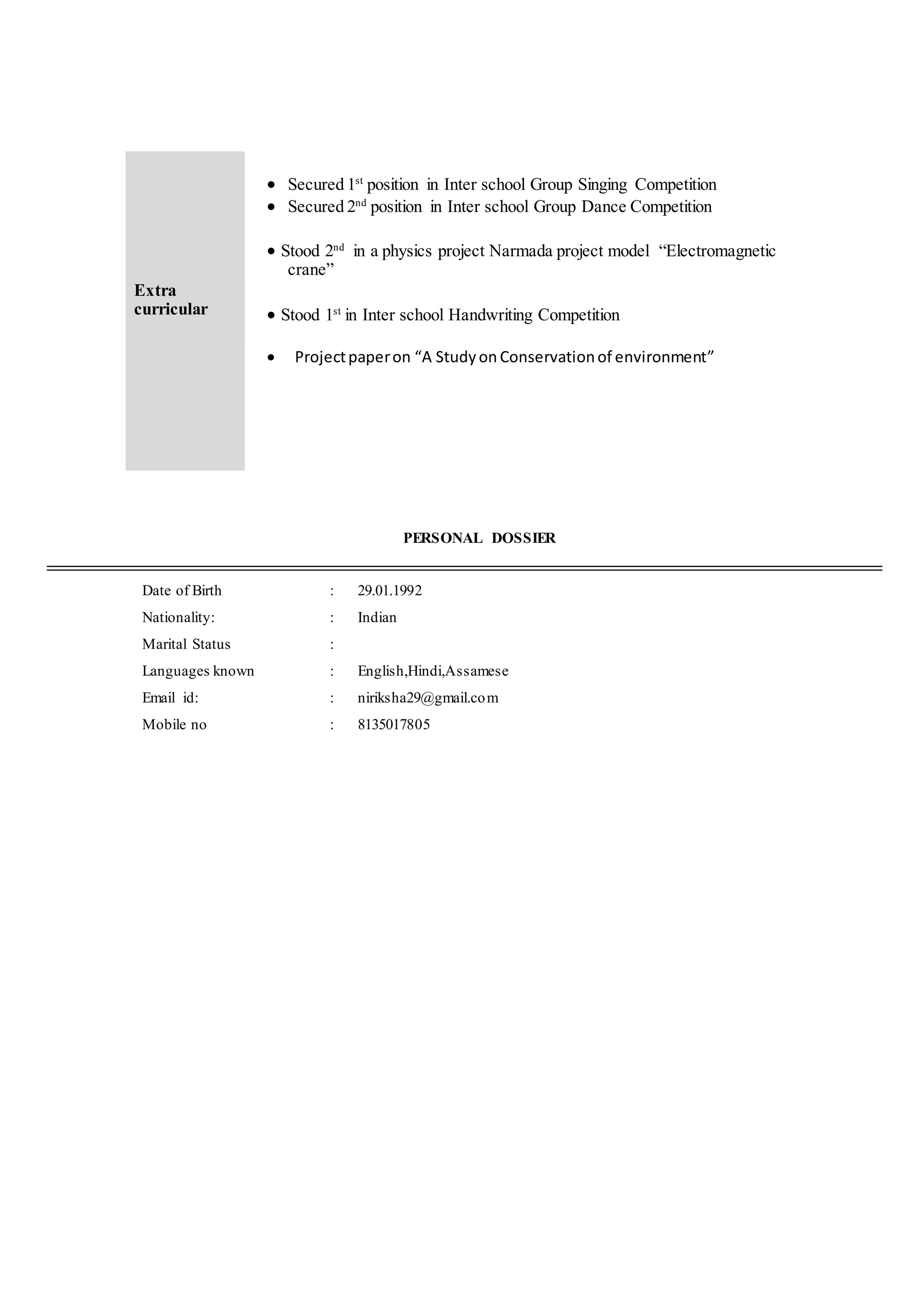 Resume format - 2 | DOCX