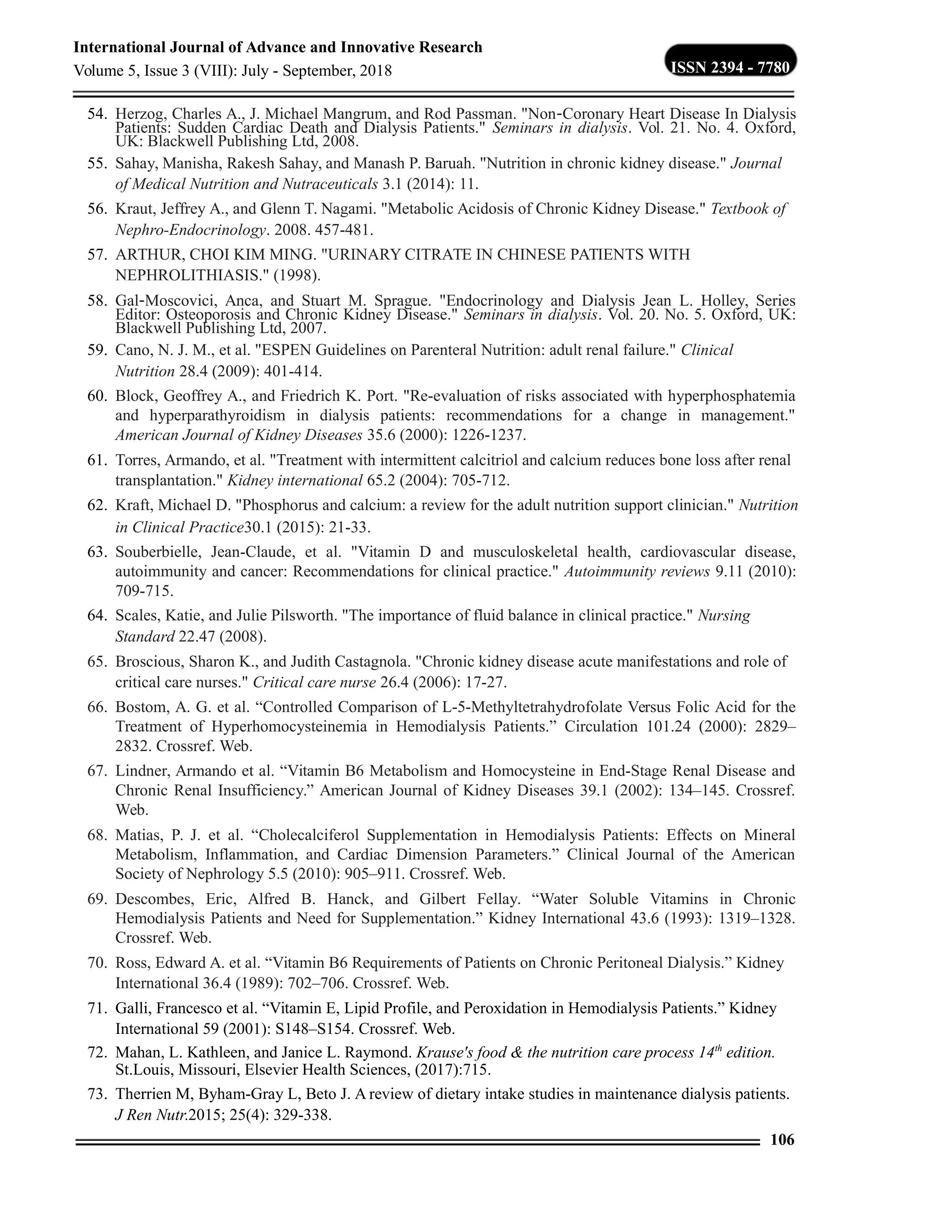 A review nutrition in chronic kidney disease patients | PDF