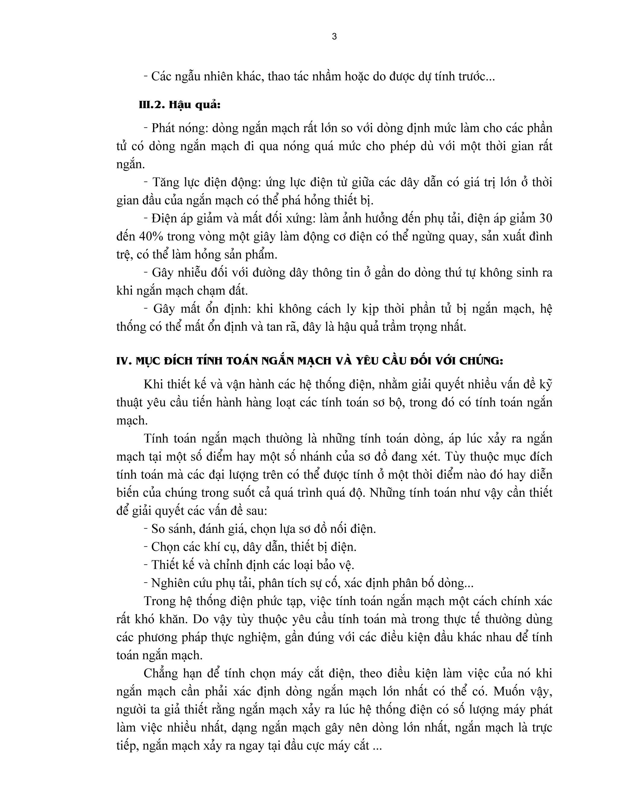 Giáo Trình Ngắn Mạch Trong Hệ Thống Điện | PDF