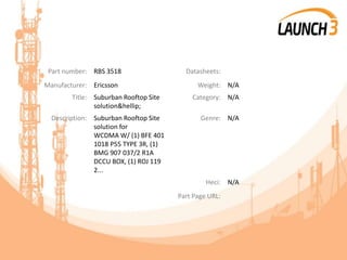 Ericsson RBS 3518 | PPTX