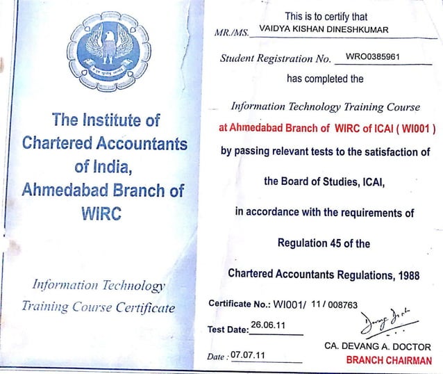 Information Technology Certificate | PDF