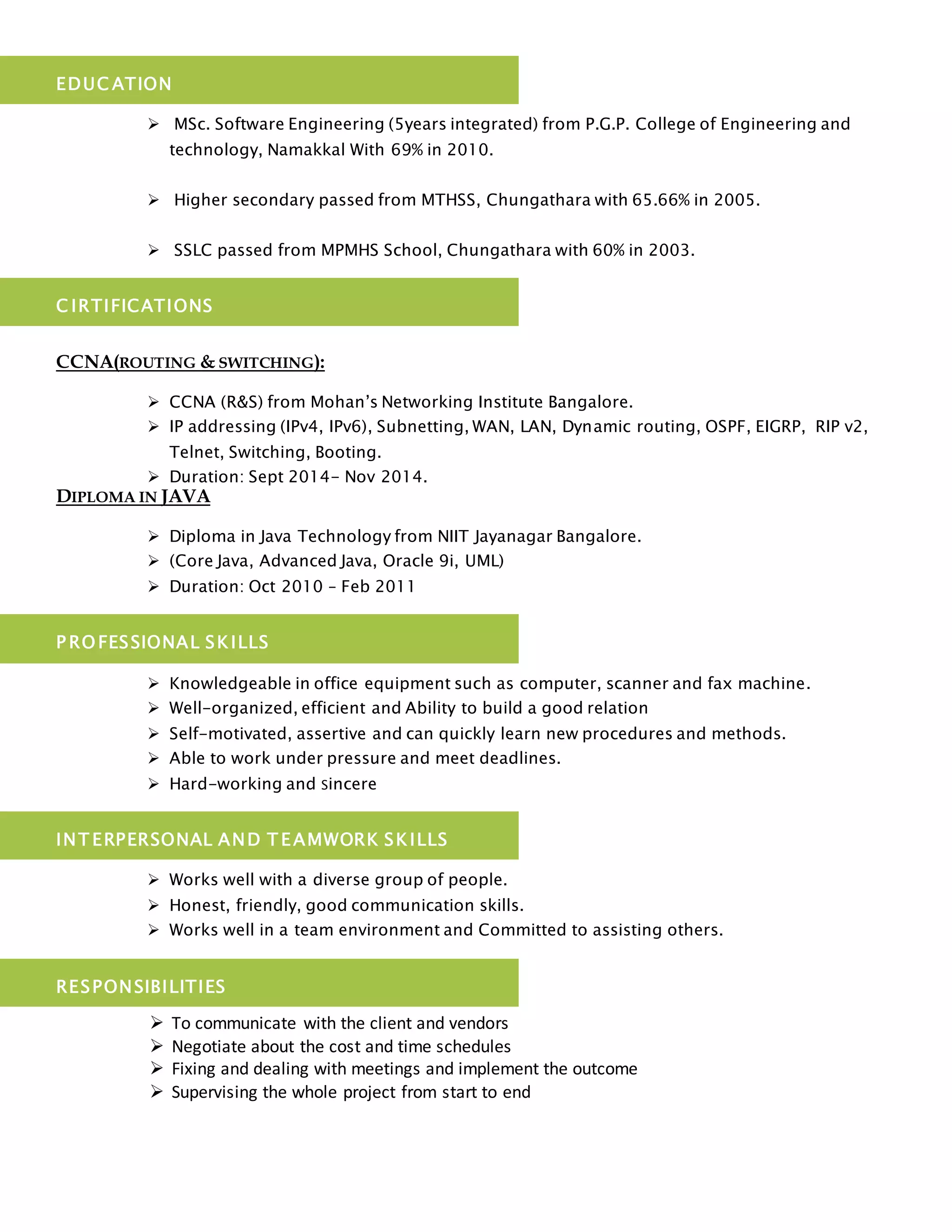 Shafeeque Ali Resume planning | DOCX