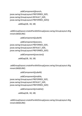 Net Beans Codes for Student Portal | PDF