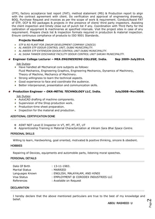 CV_ABDU RASHEED U | PDF