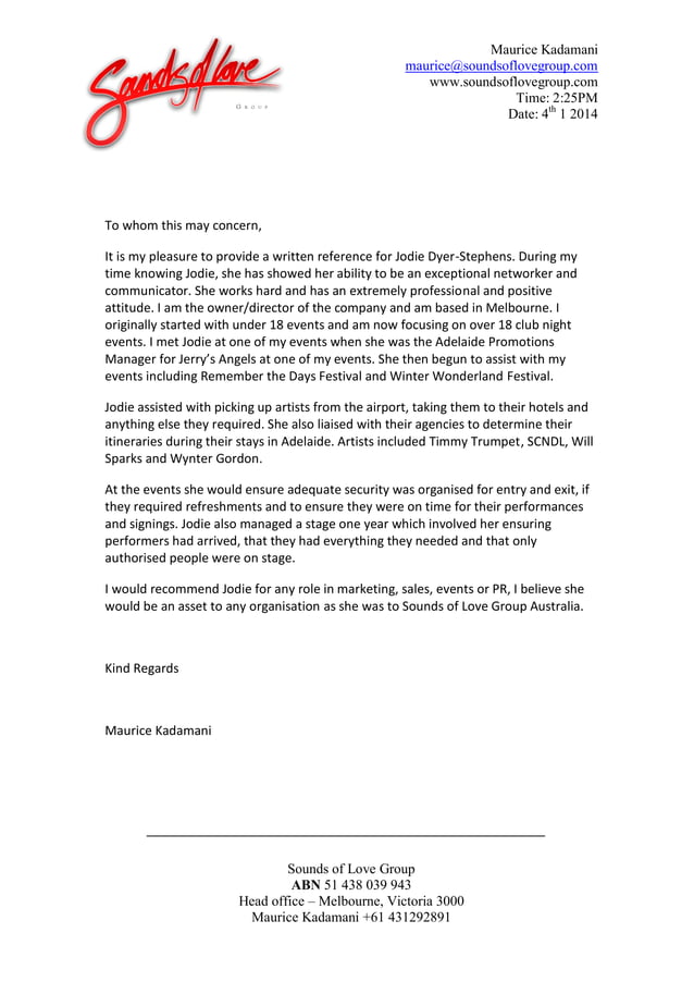 Jodie DS Letter - SOL | PDF