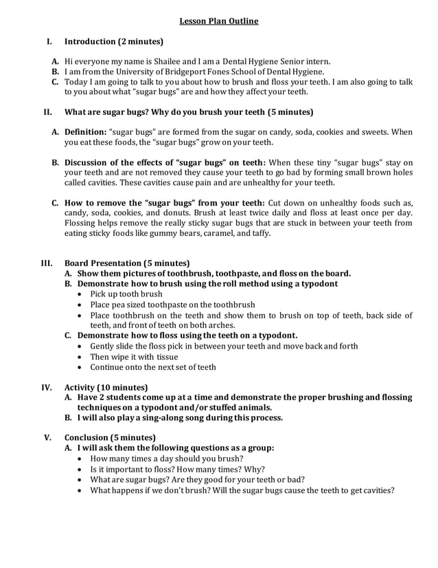 Lesson Plan OHI | PDF