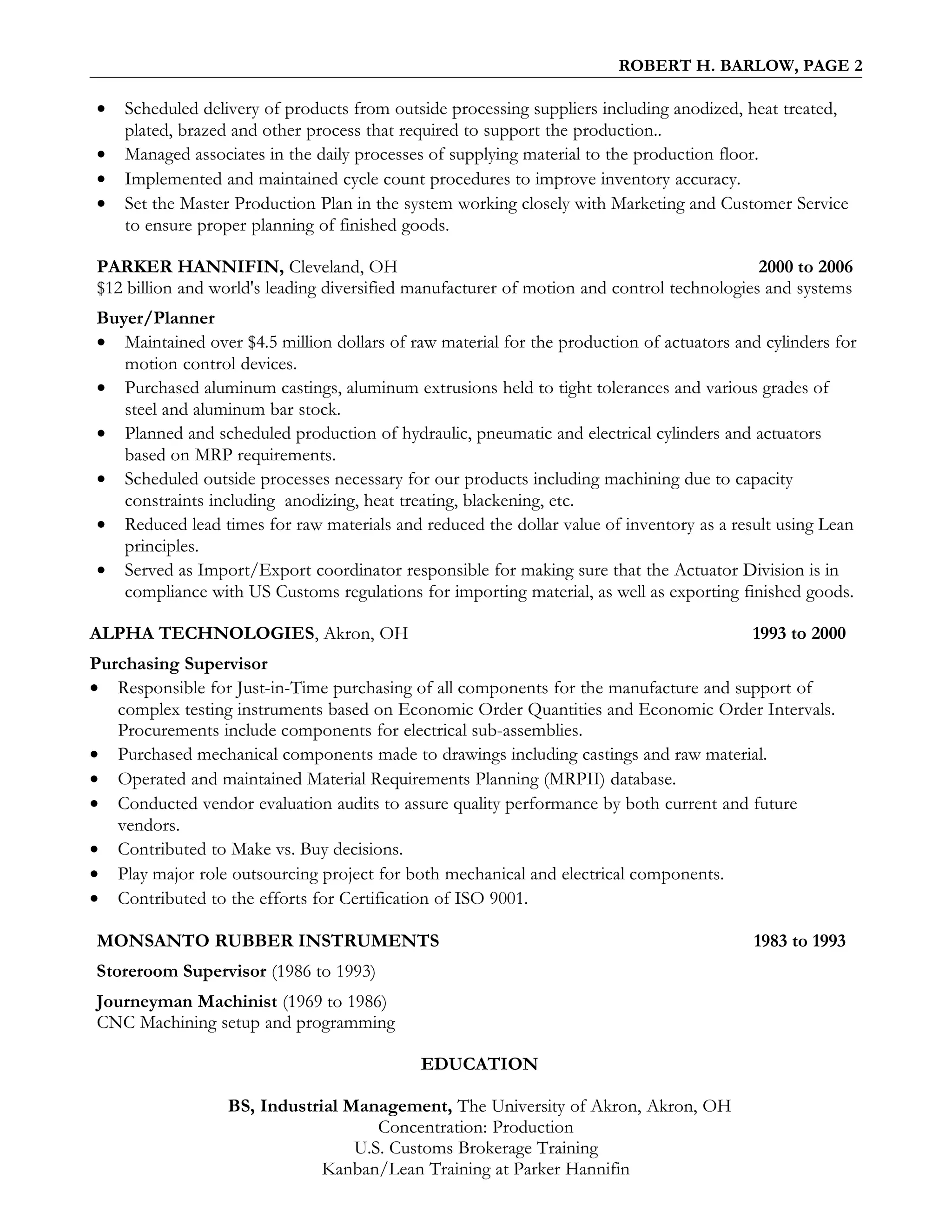 Barlow,_Robert_Resume[2][1] | PDF