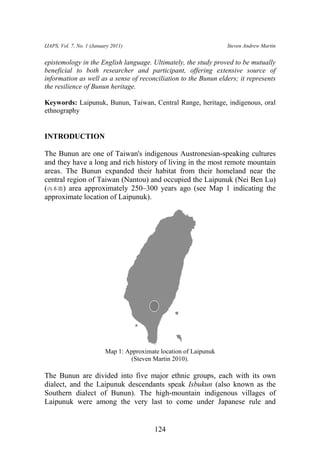 Martin (2011) Last Frontier of the Bunun (IJAPS) | PDF