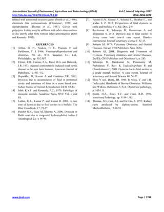 A case of Dystocia due to Fetal Ascites in Murrah Buffalo | PDF