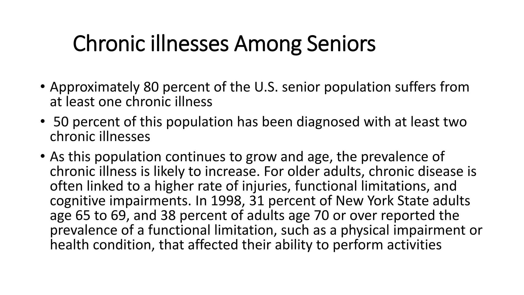 Chronic Illnesses in seniors | PPTX