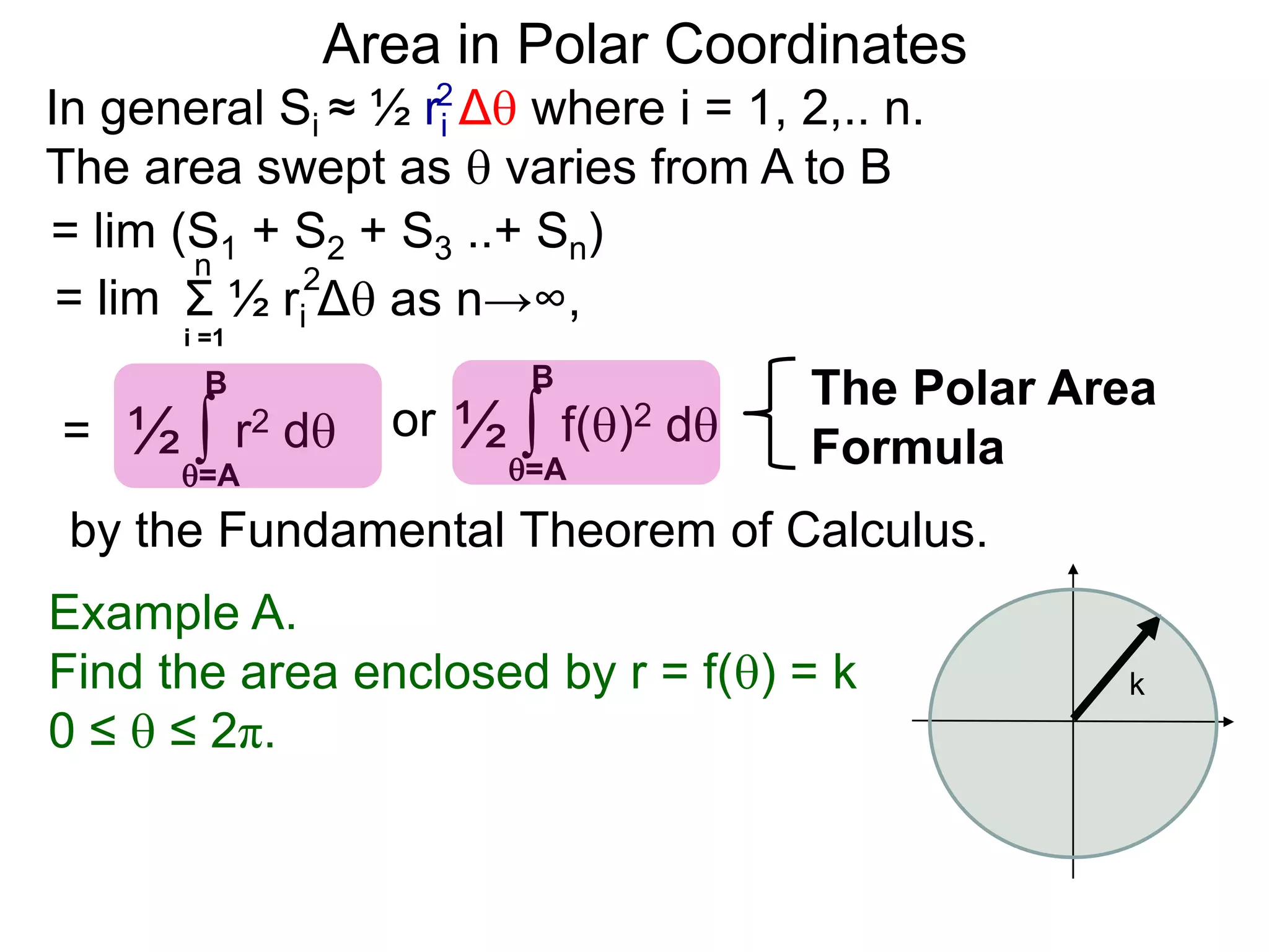 36 area in polar coordinate | PPT