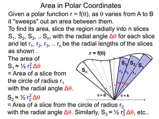36 area in polar coordinate | PPT