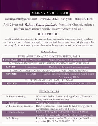 Aslina Resume | PDF