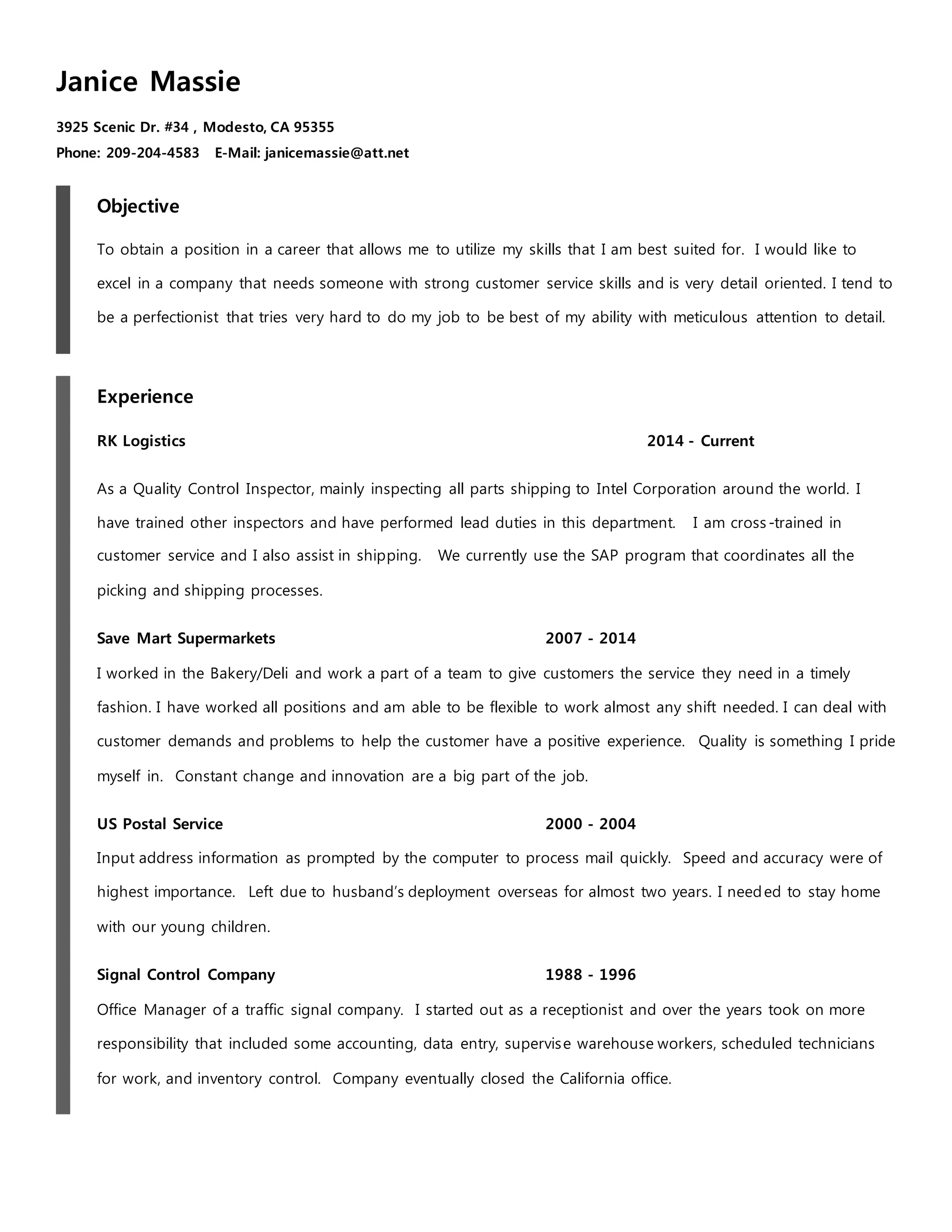 Janice Resume | DOCX