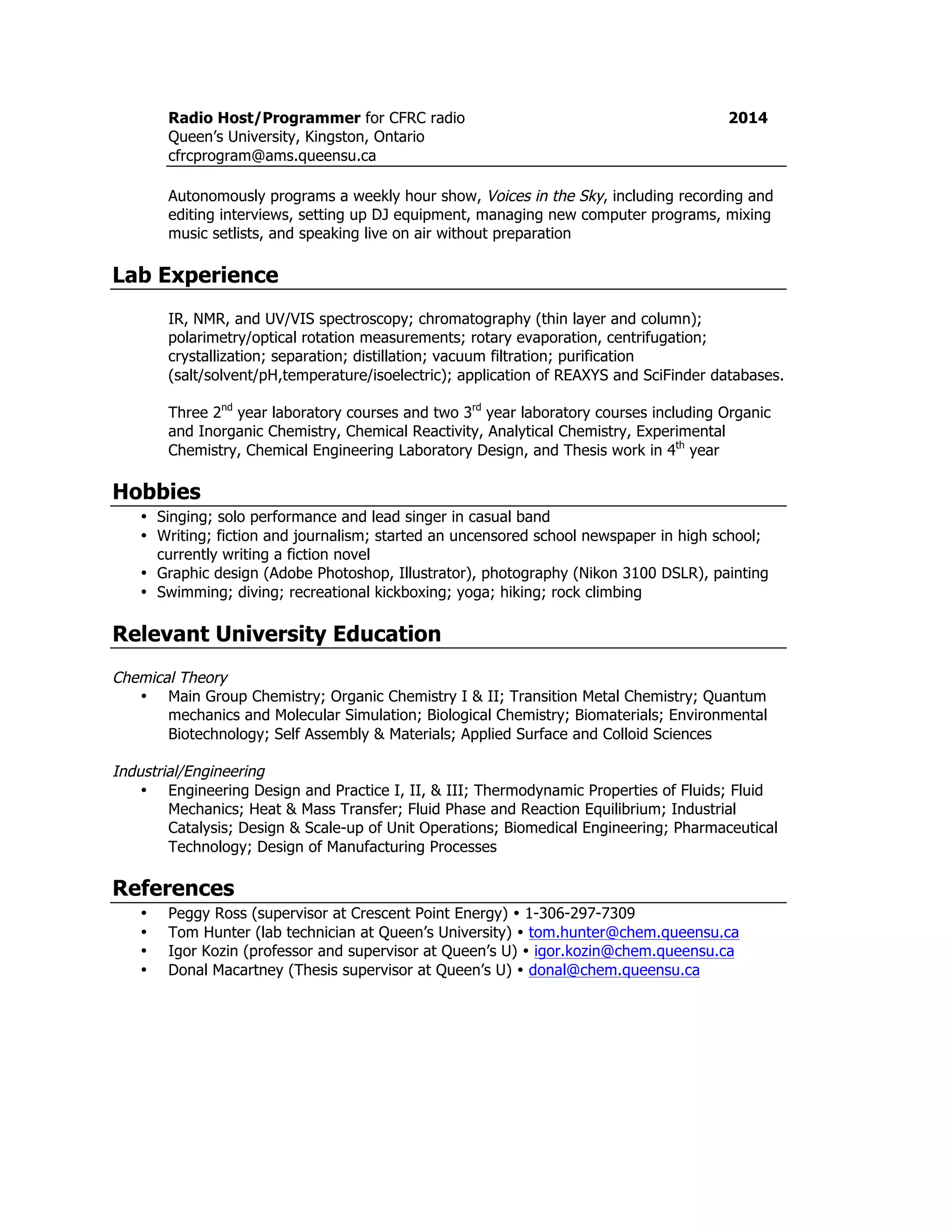 Rebecca Pierce resume 2015 | PDF
