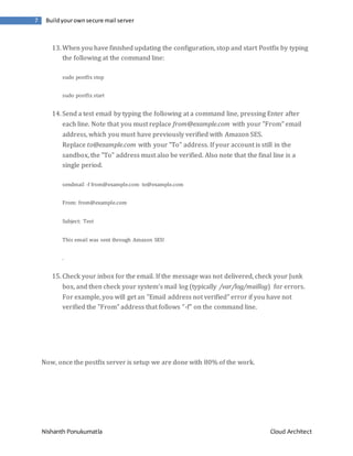 Build your own secure mail server on the cloud using Amazon Web Services | DOCX