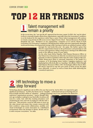 Human Capital, Feb 2015 - Coverstory | PDF | Human Resources | Business