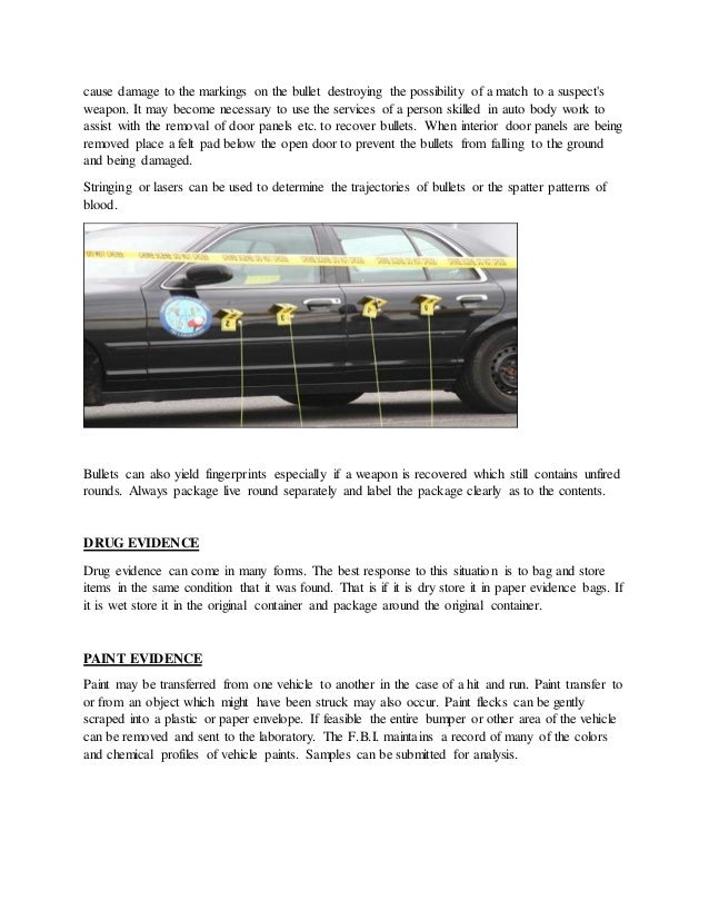 HOW TO INSTRUCTION GUIDE FOR HOW TO PROCESS A VEHICLE FOR EVIDENCE ...
