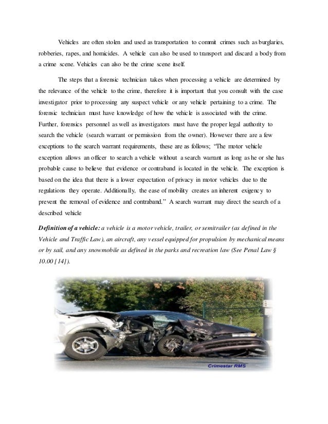 HOW TO INSTRUCTION GUIDE FOR HOW TO PROCESS A VEHICLE FOR EVIDENCE-FO…