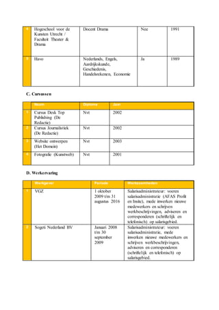 Curriculum Vitae Ruud de Jong | DOCX