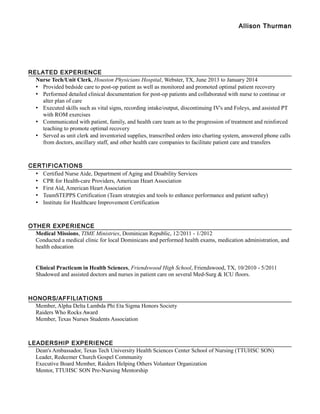 Allison Thurman Resume- general | PDF