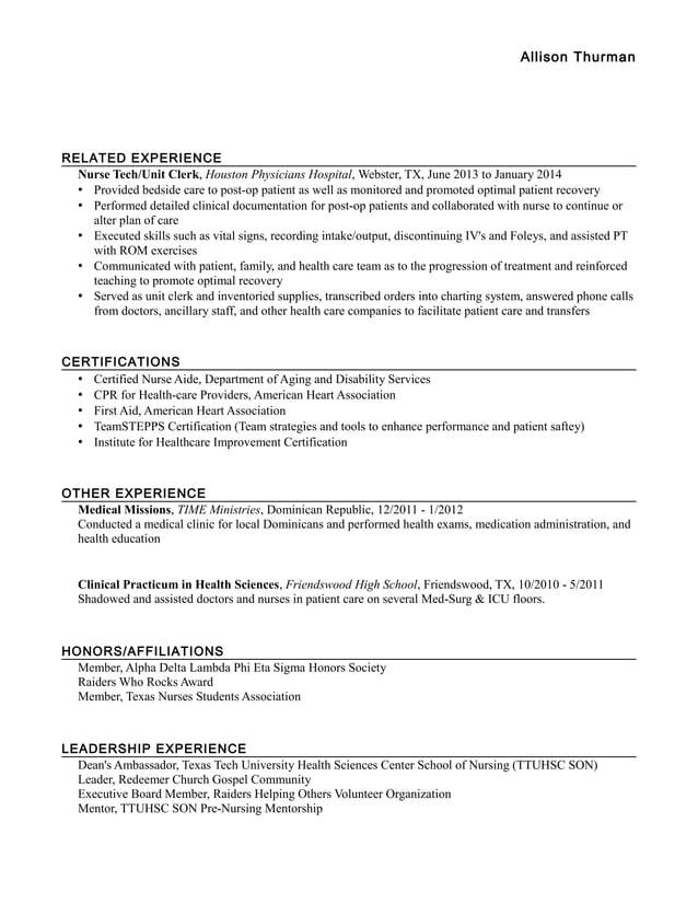 Allison Thurman Resume- general