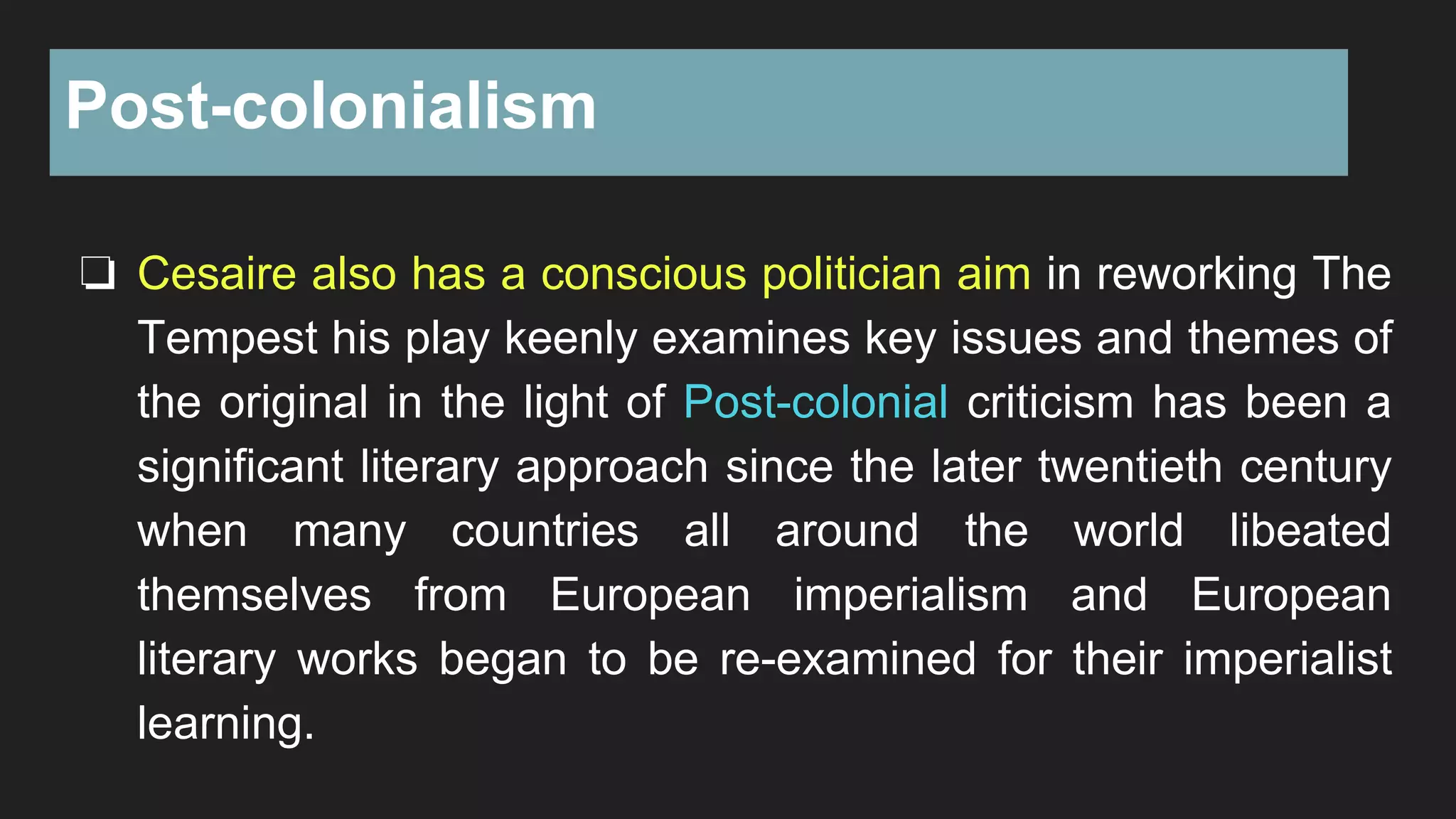 A tempest as_a_postcolonial | PPT