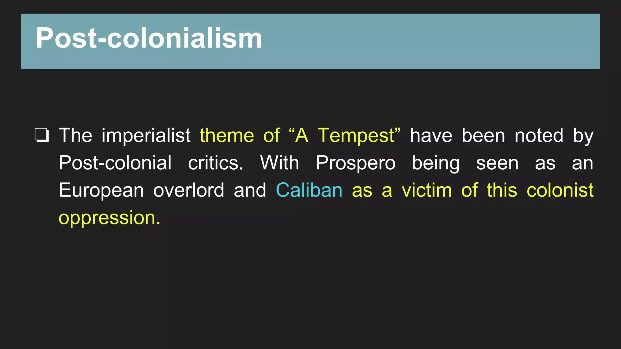 A tempest as_a_postcolonial | PPT