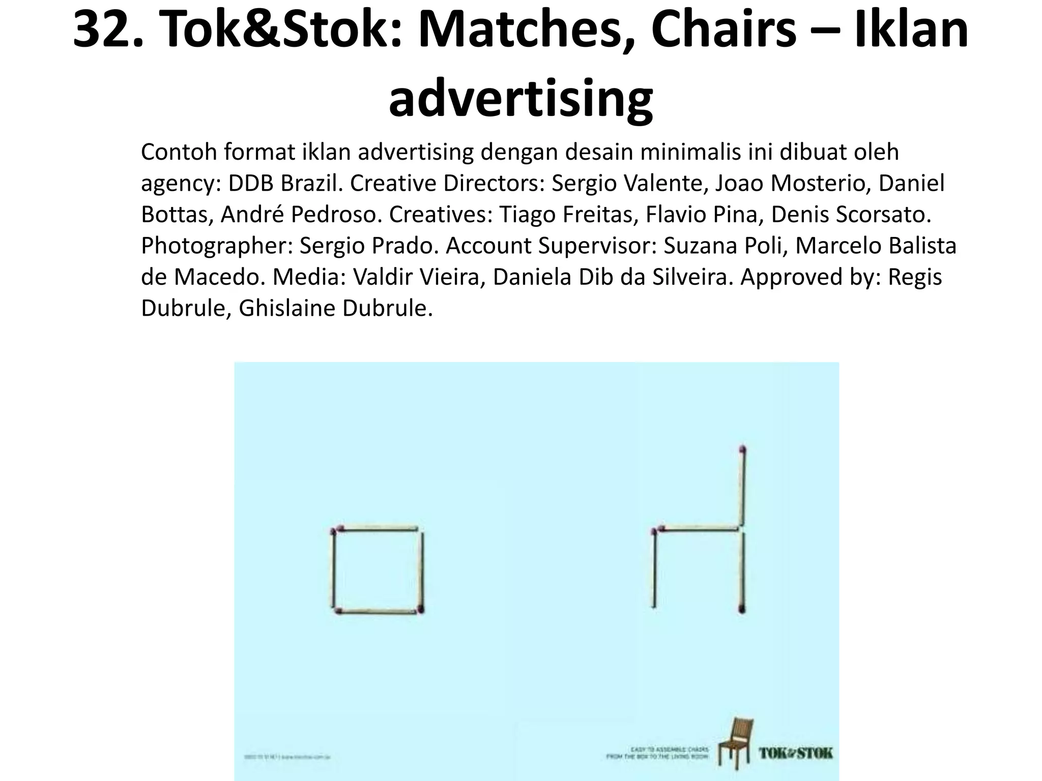 38 contoh format iklan advertising dengan desain minimalis | PPTX