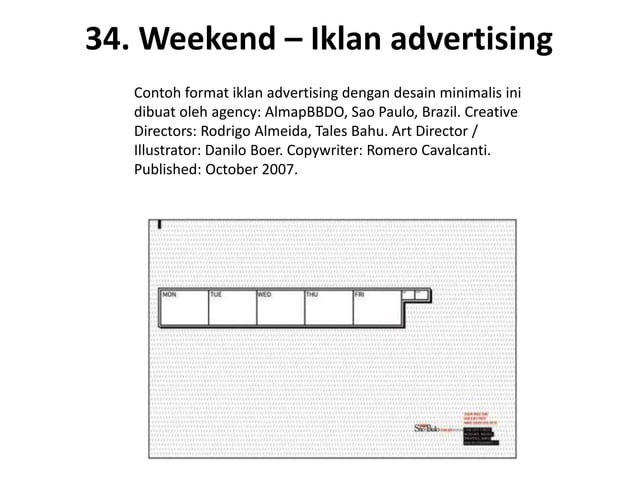 38 contoh format iklan advertising dengan desain minimalis | PPT