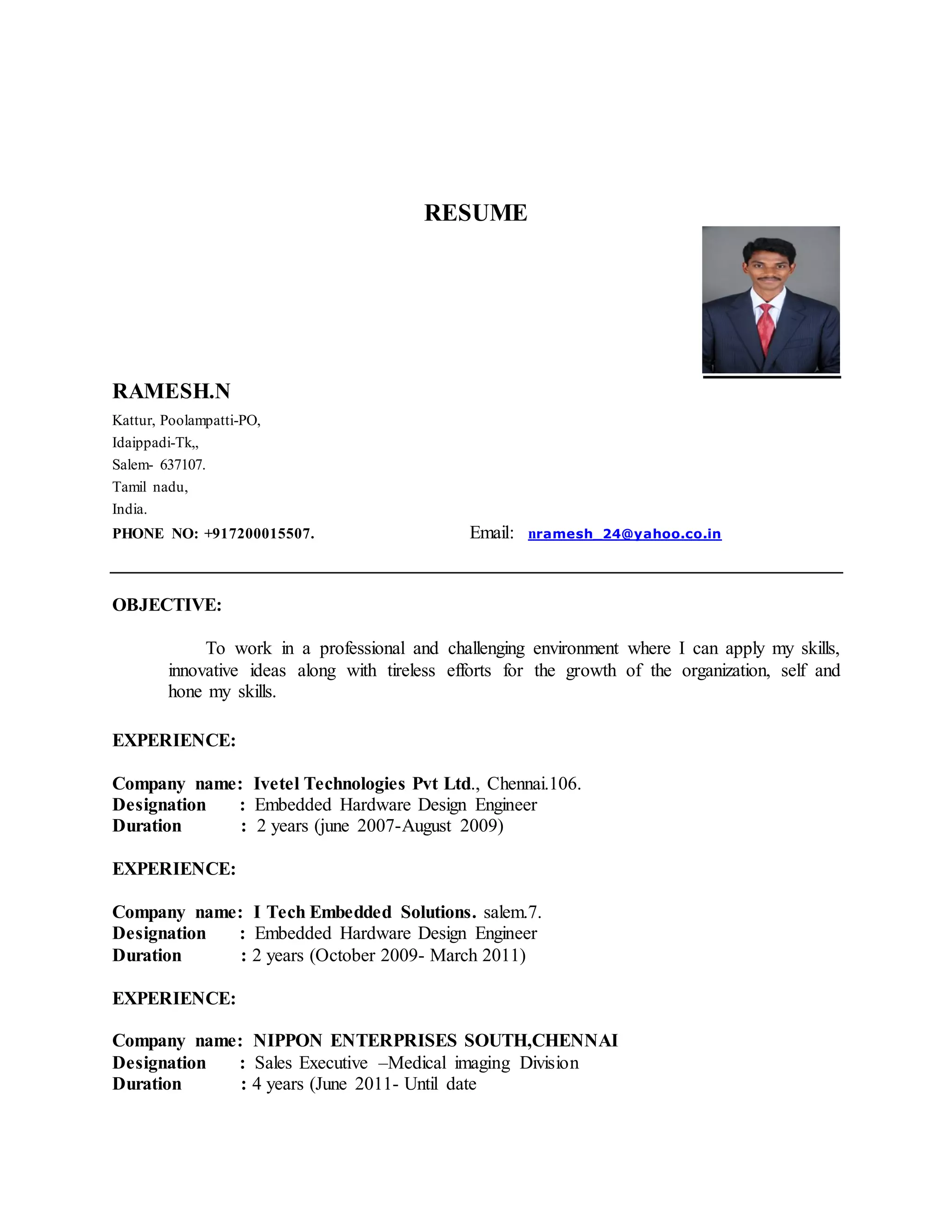 Ramesh-RESUME | PDF