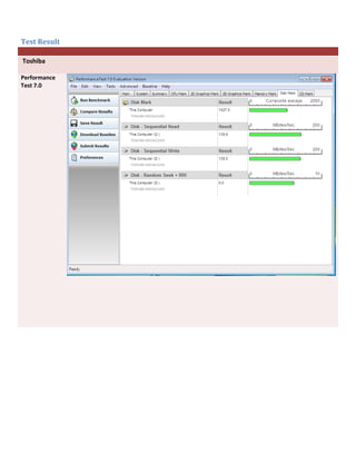 Hardware Test Analysis Worksheet HDD Benchmark | PDF