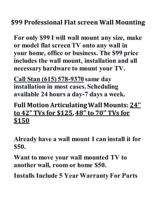 Wall Mount AD- Flyer | DOCX