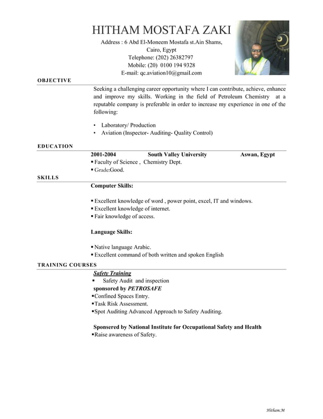 Hitham Mostafa CV | PDF