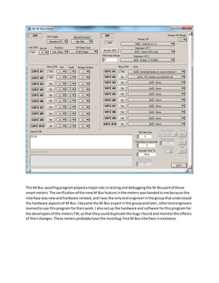 M-Bus Verification Tool | DOCX