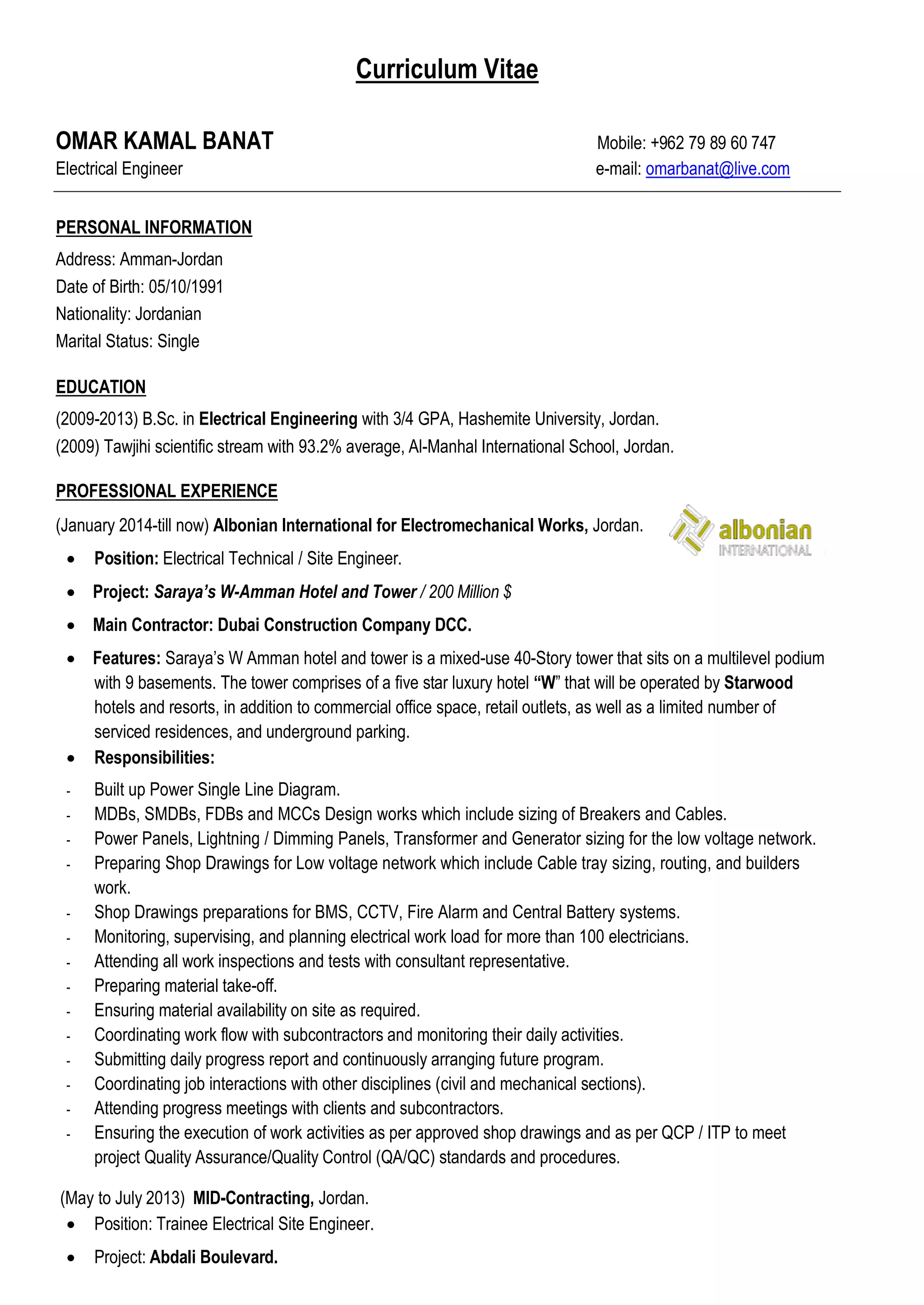 Omar's CV | PDF