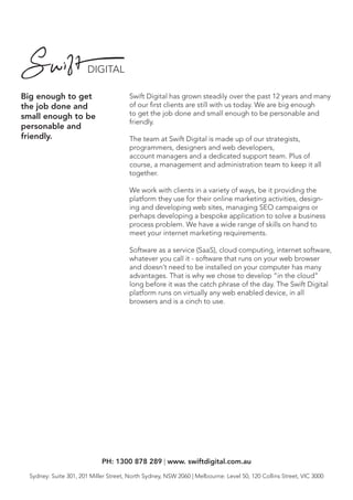 Swift-Digital-Capabilities-Brochure | PDF