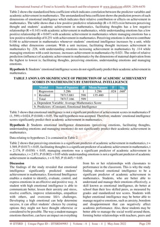 Emotional Intelligence as a Predictor of Secondary School Students ...