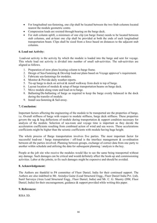 Barge Transportation Analysis & Load out activities in Modular ...