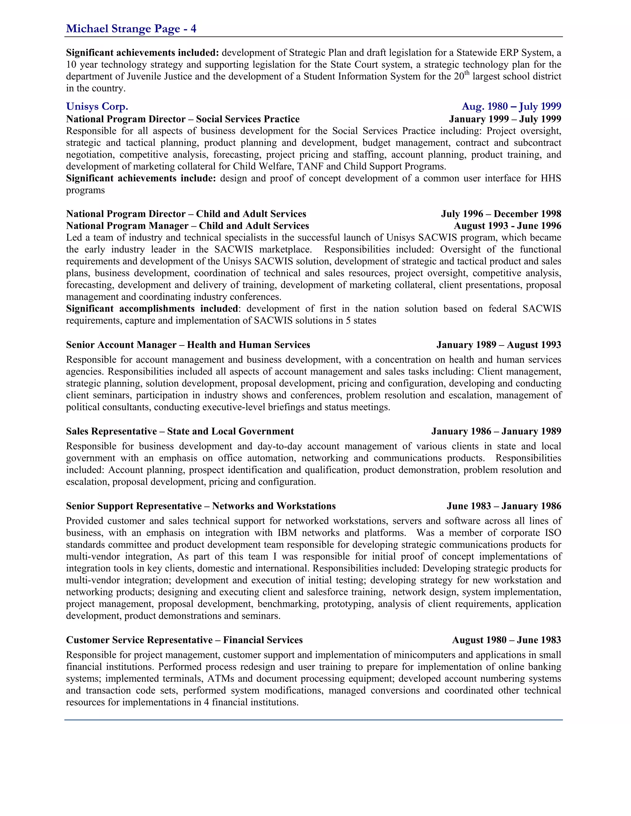 Resume Mike Strange BST 2-19-15 HHS | PDF