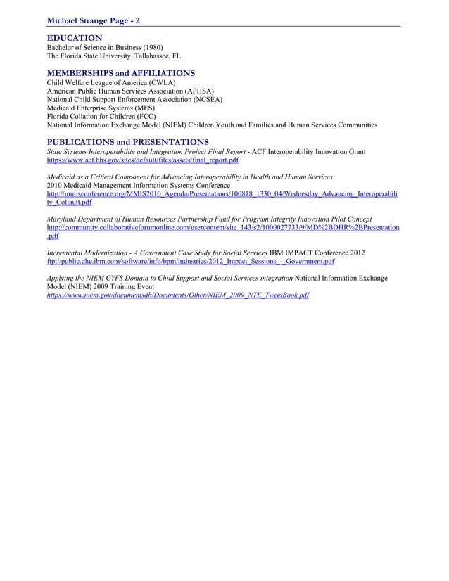 Resume Mike Strange BST 2-19-15 HHS | PDF