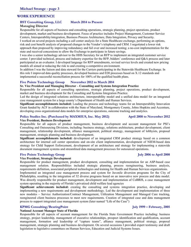 Resume Mike Strange BST 2-19-15 HHS | PDF