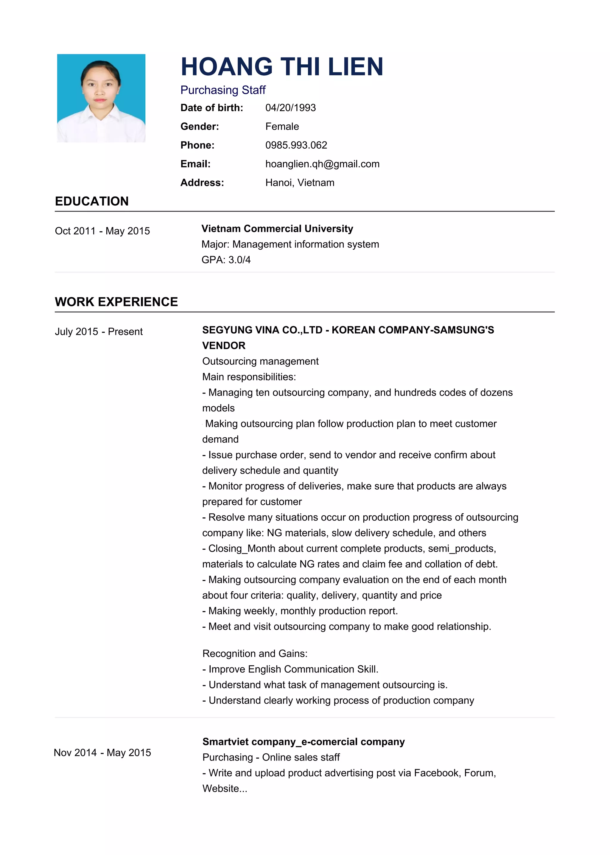 HOANG THI LIEN - PURCHASER | PDF