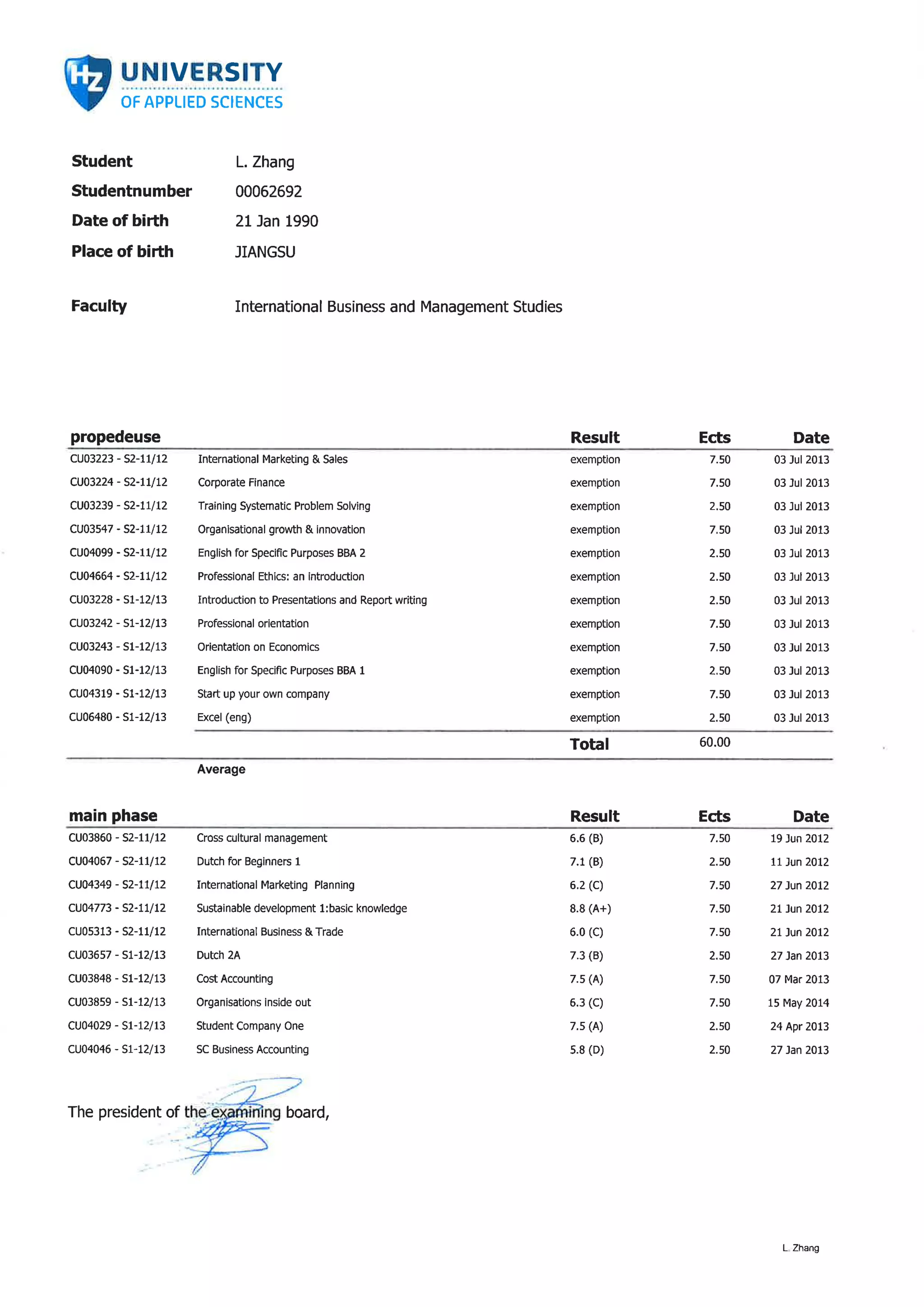 Graduation Statement and Grade Sheets | PDF
